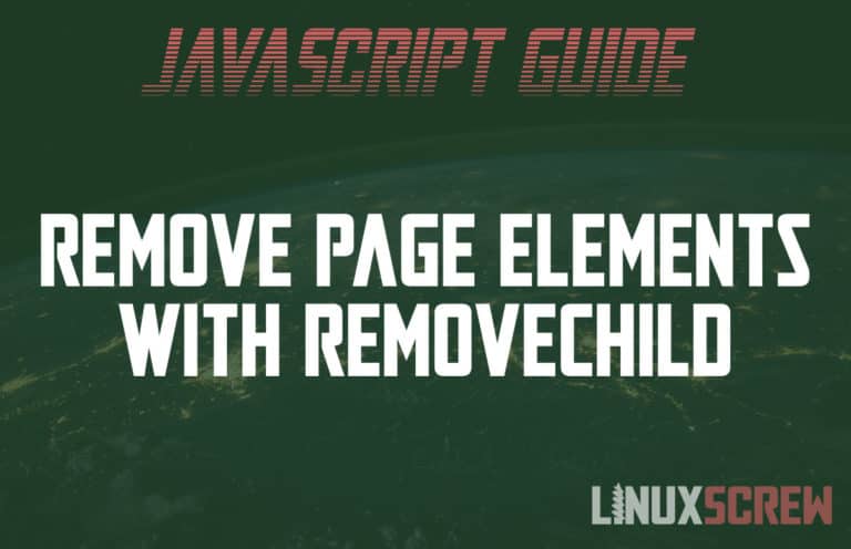 Remove Page Elements Using JavaScript RemoveChild Examples 