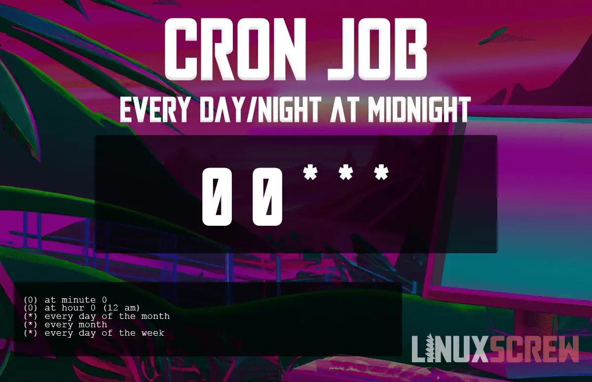 Cron Job Every Day night At Midnight Crontab 